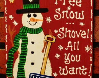 Popular items for snowman sign on Etsy