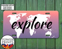 Unique license plate map related items | Etsy