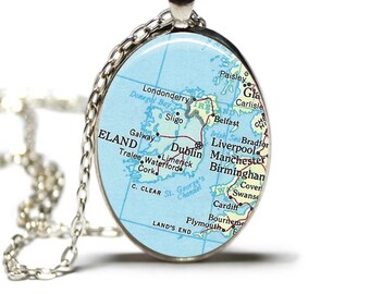 Scotland Map Pendant Map Necklace Map Scotland by LarsonAndDavis