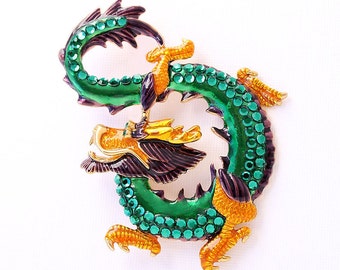 Dragon brooch | Etsy