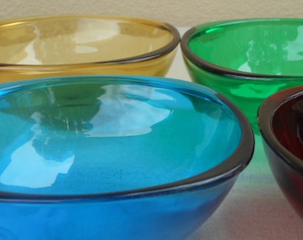 Popular items for colored glass bowls on Etsy