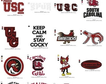 Gamecocks embroidery | Etsy