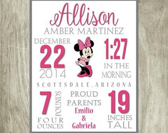 Minnie mouse birth | Etsy