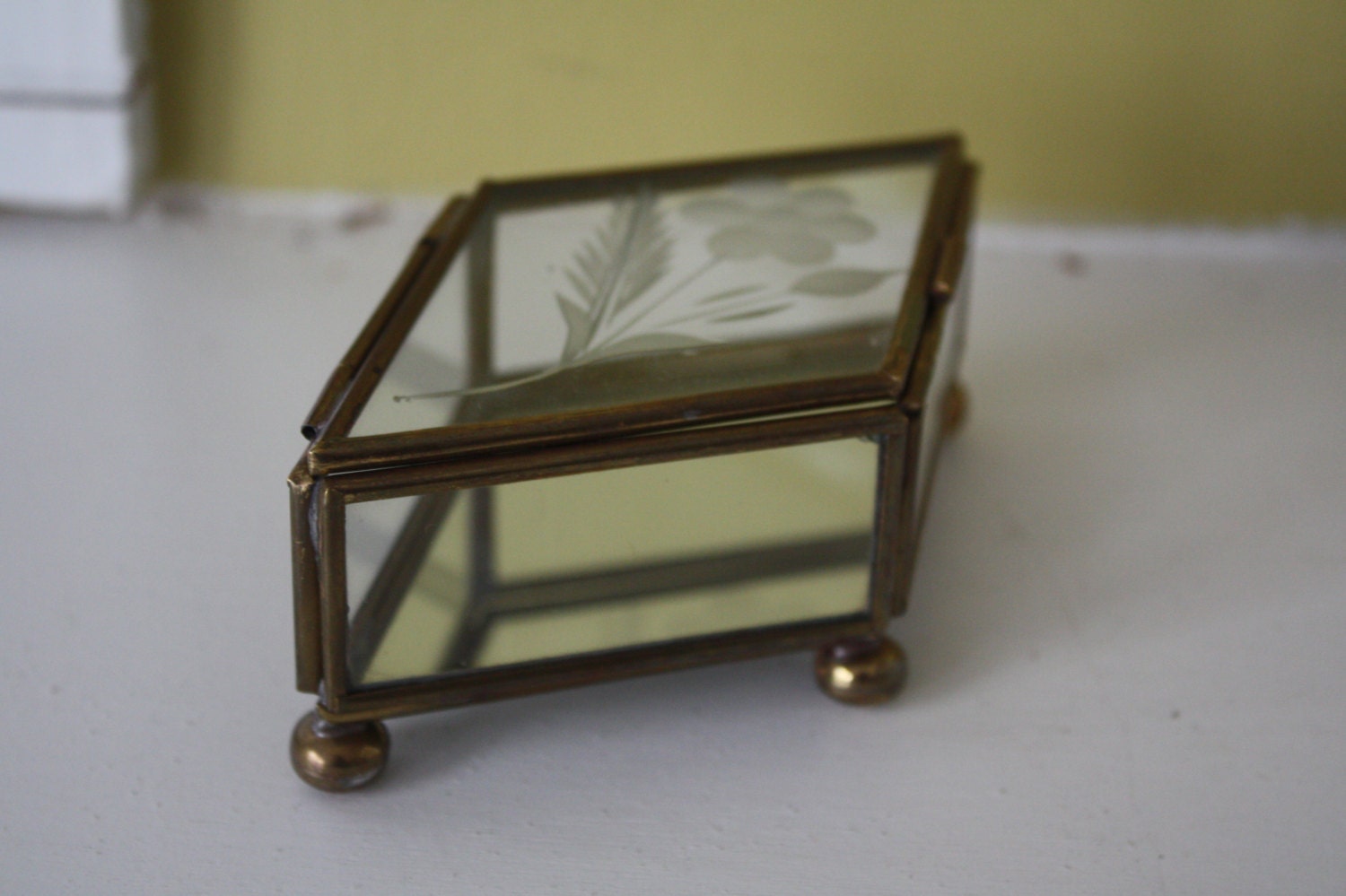 Diamond Glass Box / Display / Etched Flower – Haute Juice