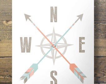 Popular items for arrow compass on Etsy