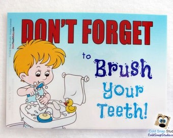 Brush Your Teeth Sign For Kids