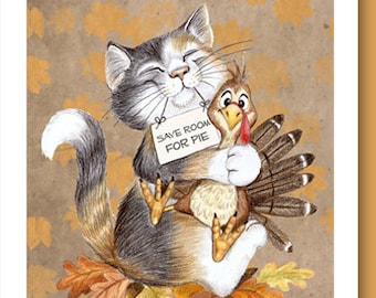 Unique thanksgiving cat related items | Etsy