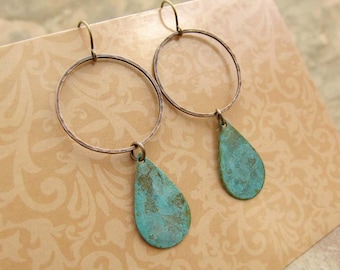 Patina earring | Etsy