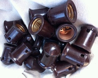 Vintage Bakelite Light Sockets - 20 Total - Hanging Sockets for ...