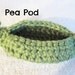Pea Pod and Baby Pattern Knit and Crochet by LaurelArts on Etsy