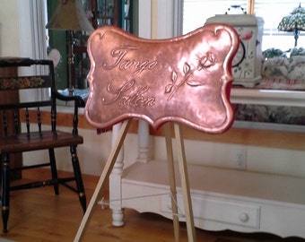 Custom Hammered Copper Clock Face by TheGreatCopperSignCo on Etsy