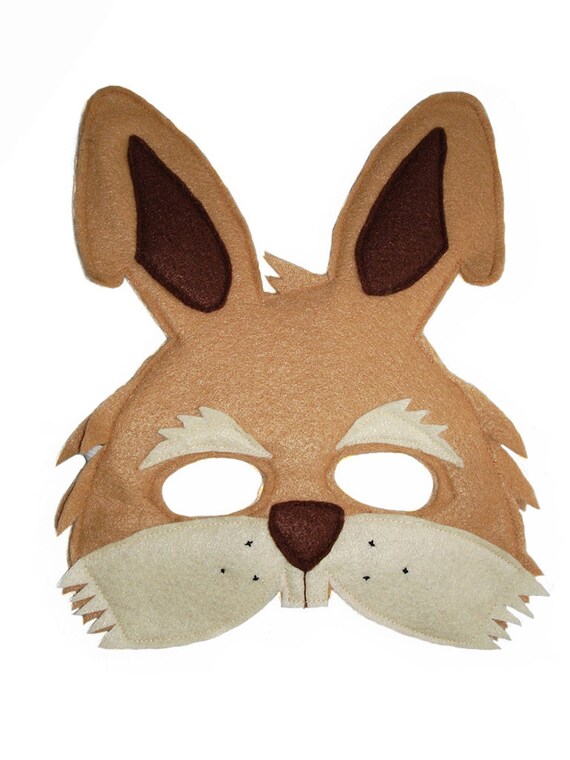 Children's Brown RABBIT Felt Mask