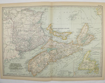 Popular items for new brunswick map on Etsy
