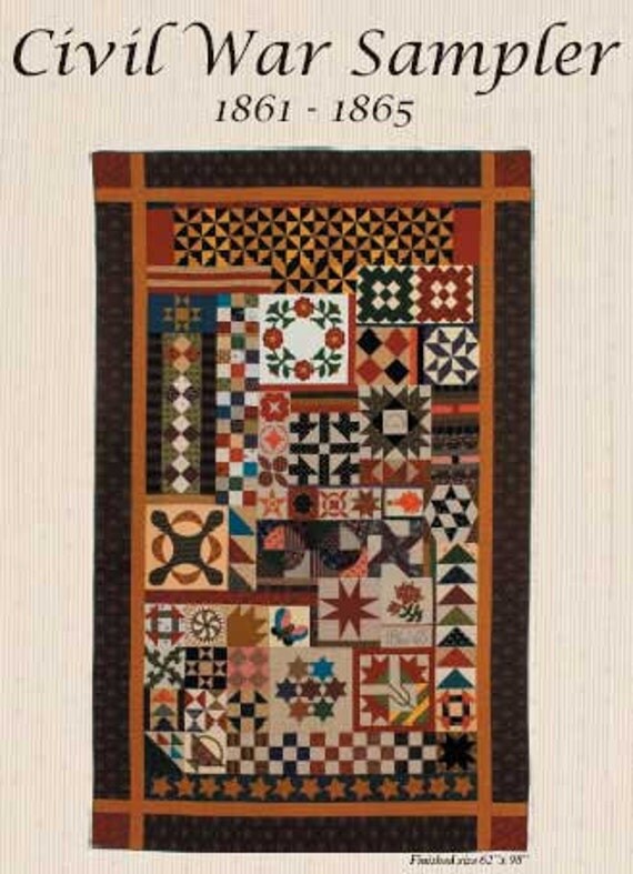 Items similar to Civil War Sampler Quilt Pattern Reproduction Quilts on ...