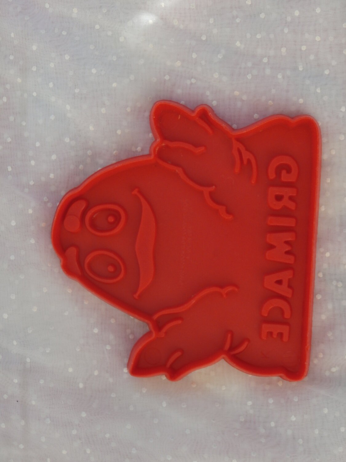 1980 Red Grimace Cookie Cutter McDonald's Character