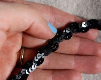 ELASTIC Gold SPOTLIGHT sequin Rick Rack