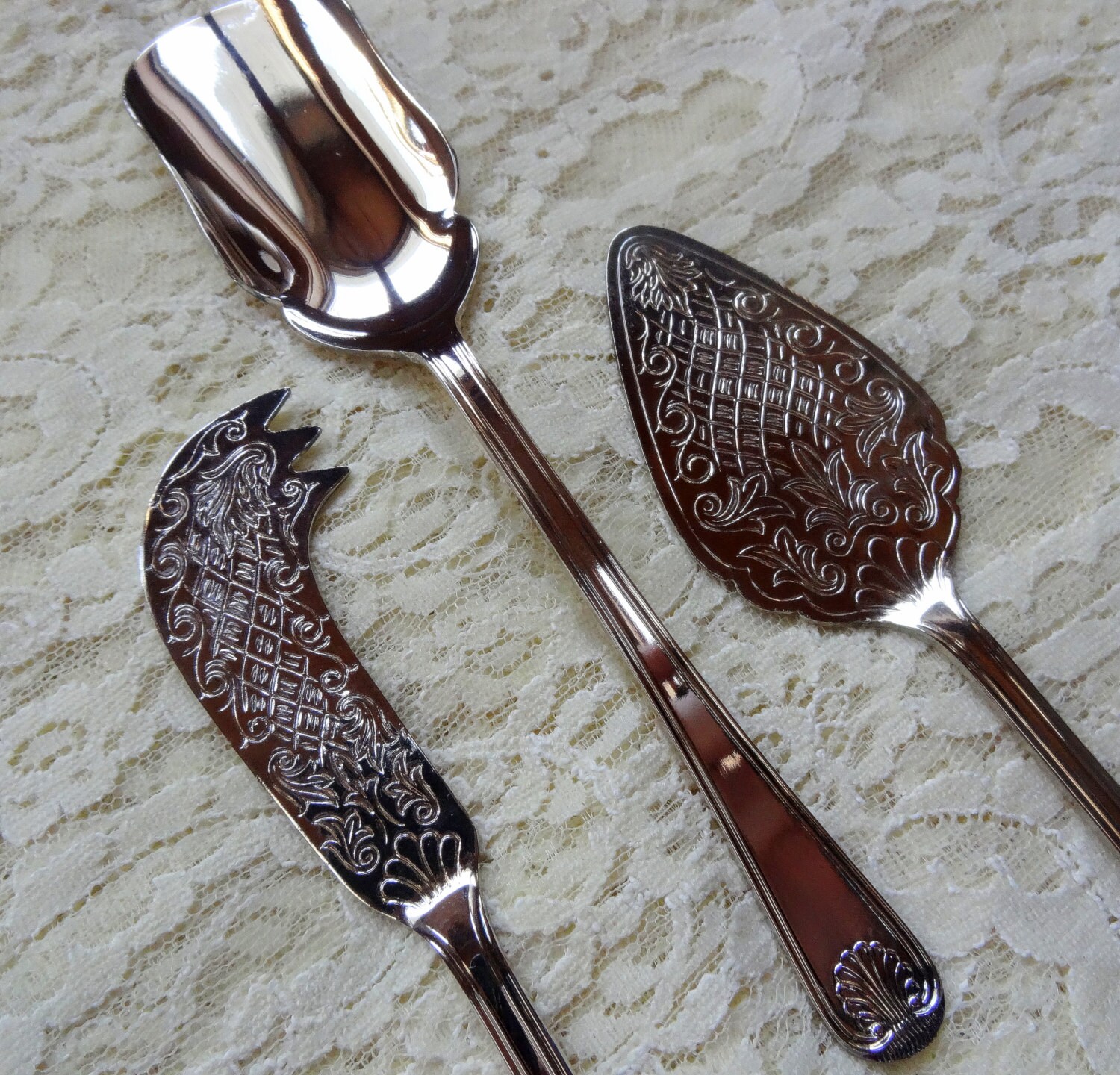 Elegant Cheese and Dessert Serving, Silver Plated Formal Vintage ...
