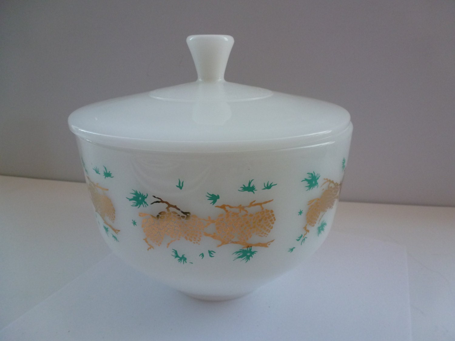 Federal Glass Casserole Dish 1 1/2 Quart Milk Glass Vintage Federal ...
