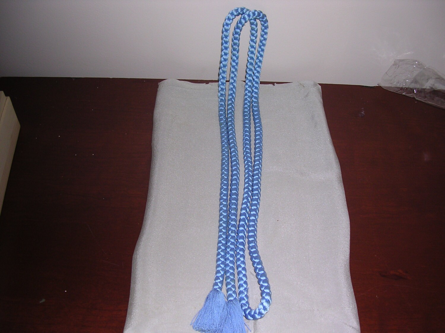 OBIJIMI SASH cord Vintage Japanese hand braided with tassels Light Blue ...