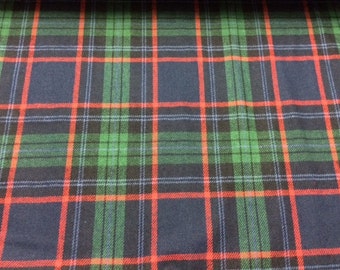 LAST YARD - Cotton Flannel Tartan Plaid - Navy, Green & Red