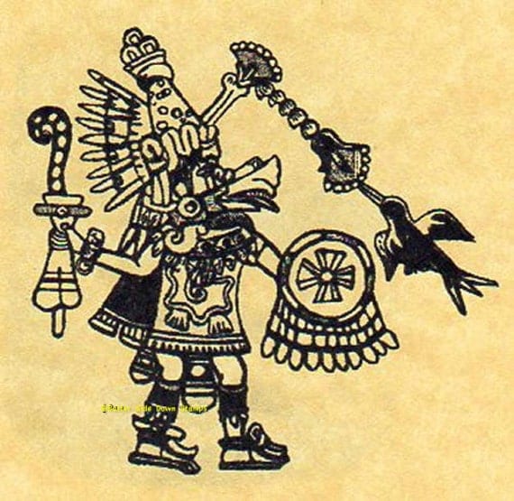 Aztec Quetzalcoatl Rubber Stamp