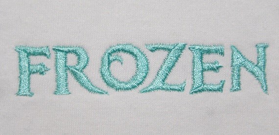 Frozen Inspired Embroidery Font Set Instant Download