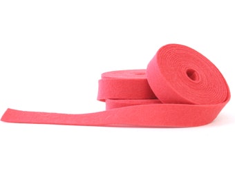 Wool Felt Ribbon 100% Wool Felt Ribbon in color RED