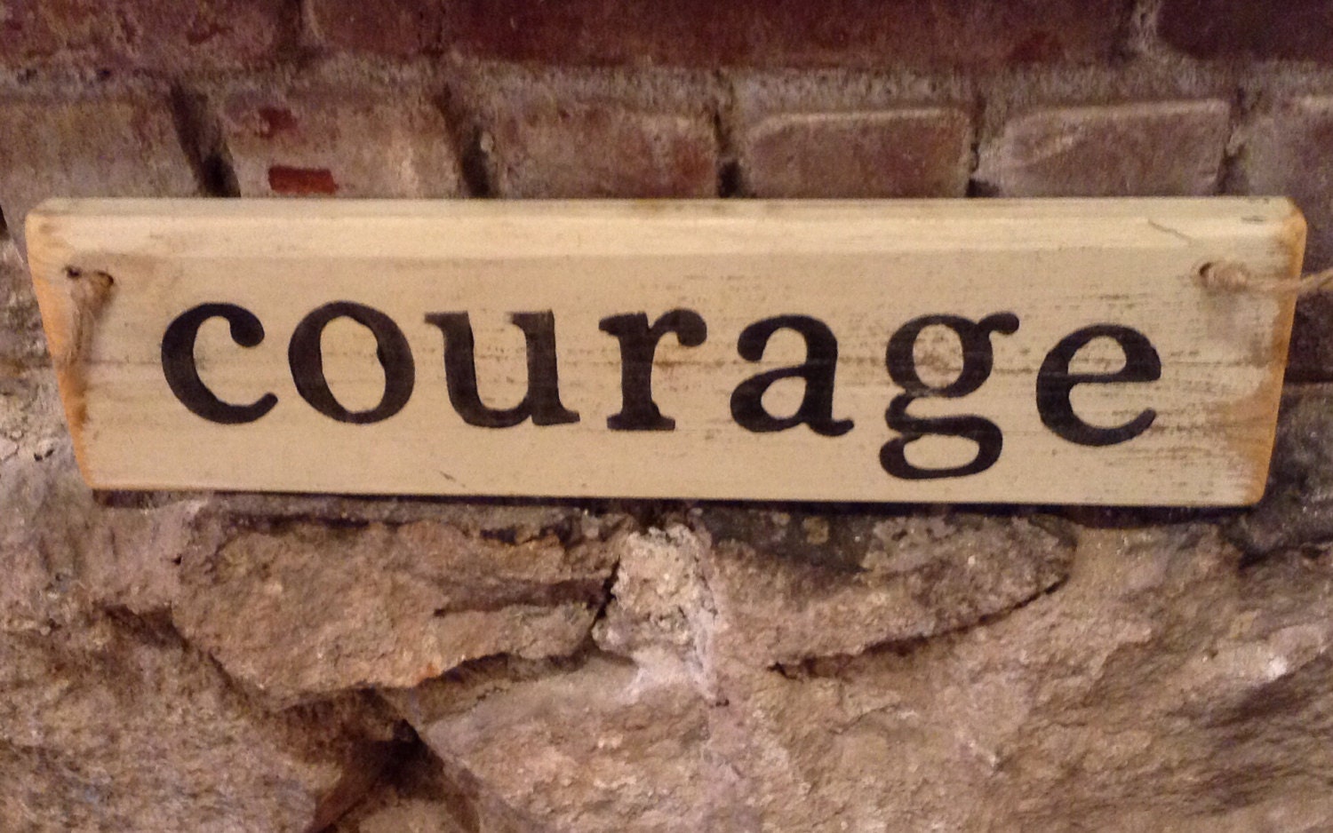 Courage Rustic Sign by HomesteadDesign on Etsy