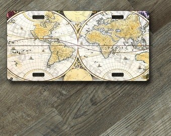 License plate map | Etsy