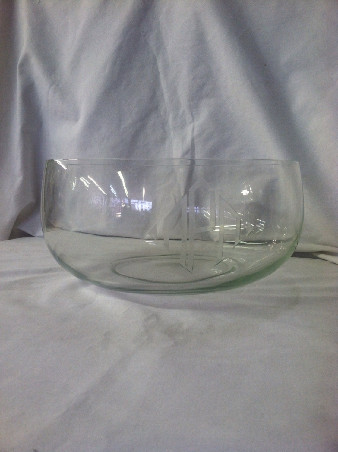 Large Clear Glass Engraved Bowl – Haute Juice