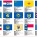 Flags of the 50 U.S. states Wall Map Poster 36x24
