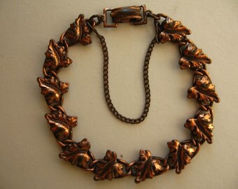 Items similar to Handmade Copper Leaf Bracelet - Made to Order on Etsy