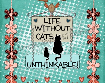 Popular items for life without cats on Etsy