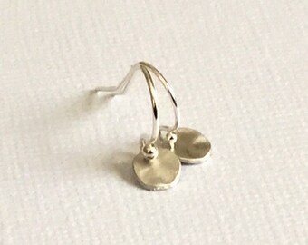 Sterling Silver Disc Dangle Earrings Simple Everyday