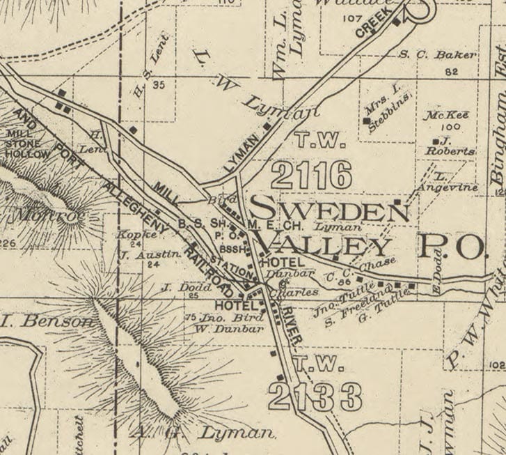 Potter County Pennsylvania 1893 Wall Map with by Oldmap