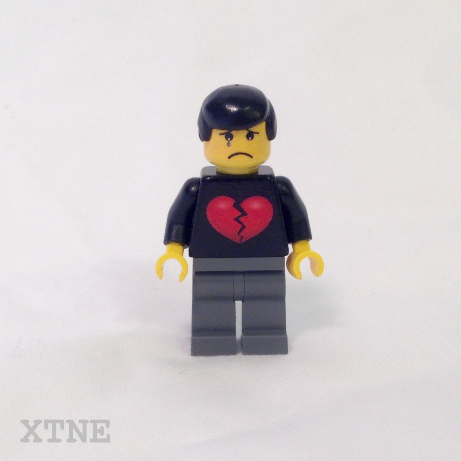 HALF OFF SALE Broken Hearted. Custom Sad Guy Lego by xaitone