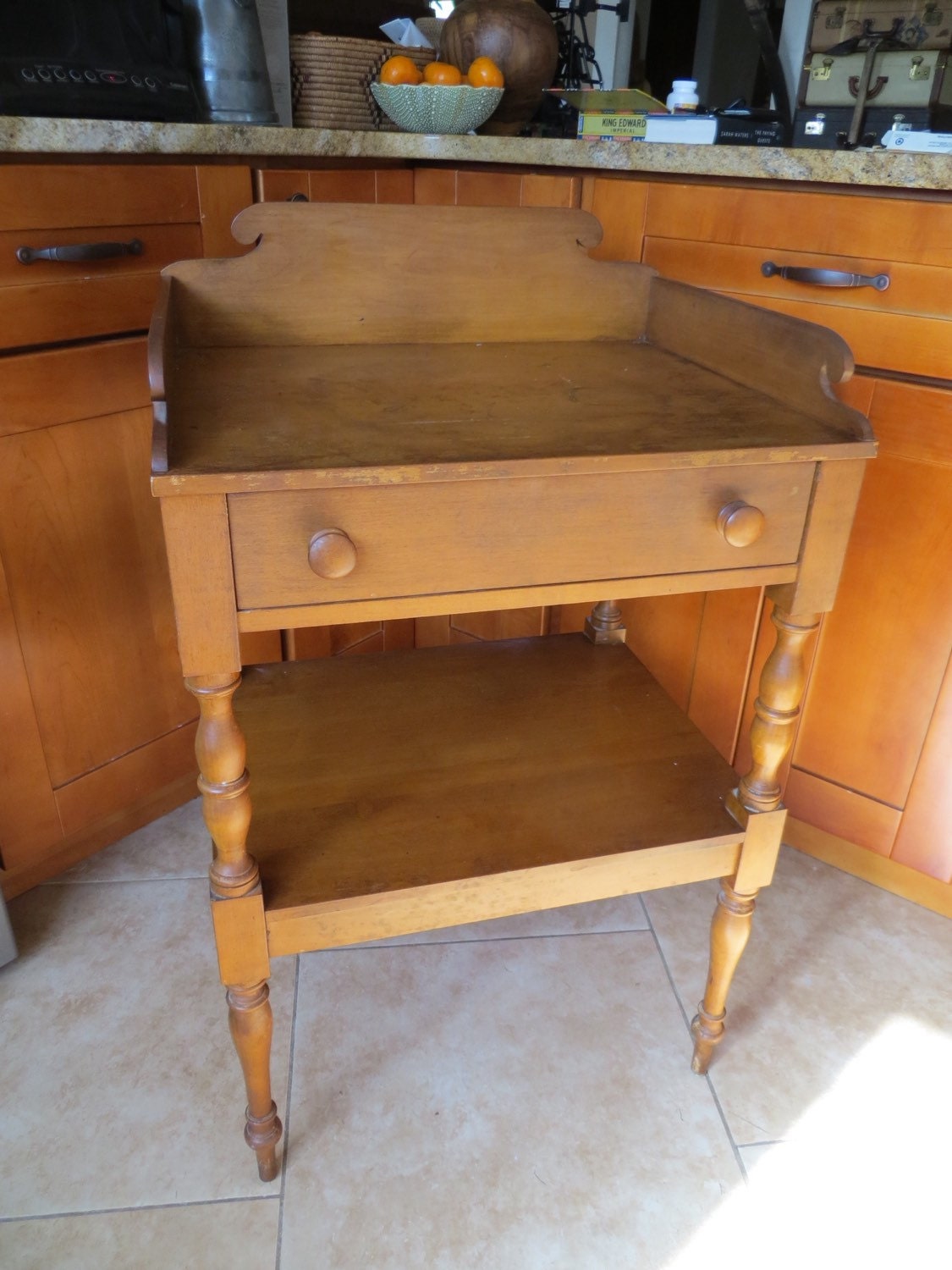 Beautiful Colonial Maple One Drawer Washstand, Table – Haute Juice
