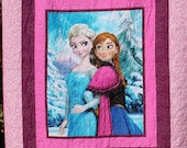 Disney Frozen Pink, Anna and Elsa, Muave, Snowflakes, Pink MInky, Long ...