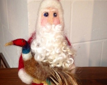 Needle felted santa | Etsy