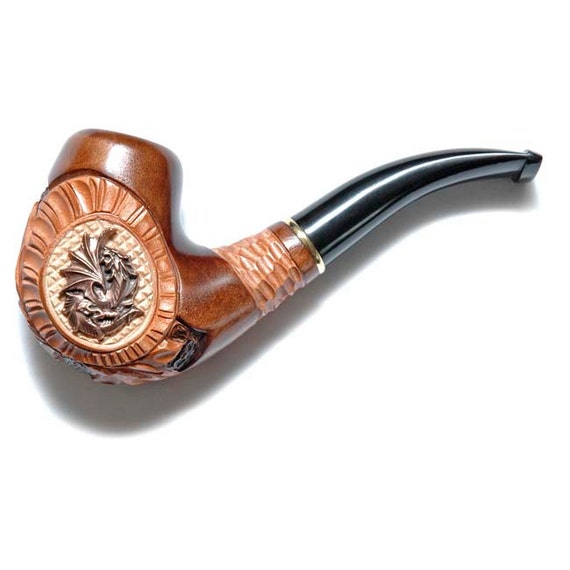 Tobacco pipe Dragon. wooden pipe. smoking bowl. wood by MyTinyTree