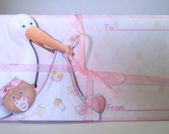Money Gift Wallet for Baby neutral coloursbaby showerbirth