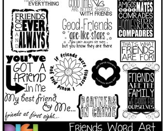 Friend word art | Etsy