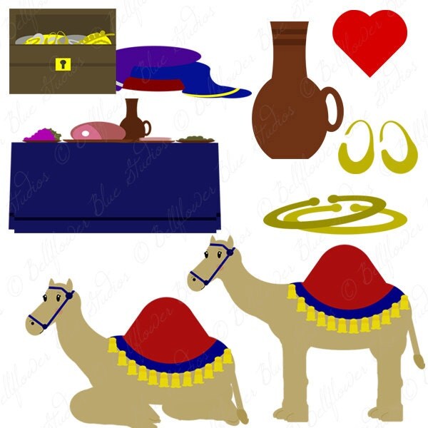 Isaac and Rebekah Digital Clipart