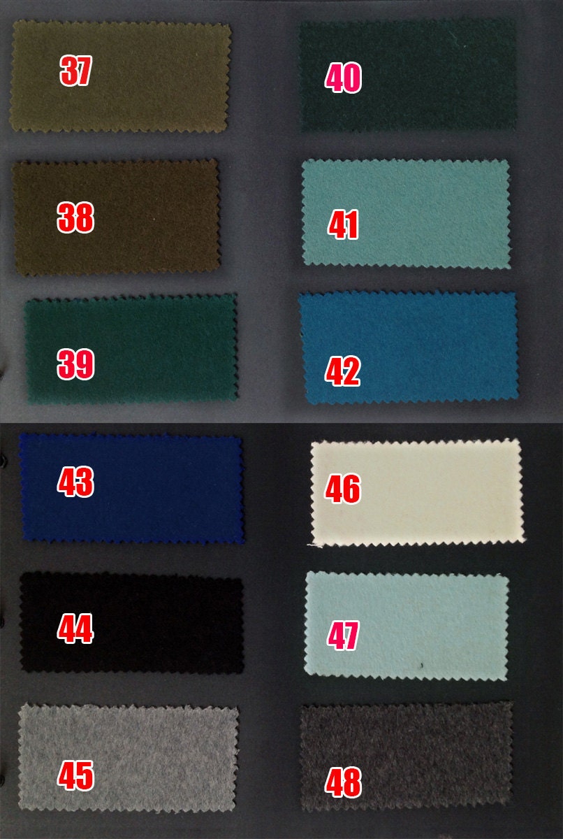Wool Cashmere Blend Fabric Color Chart by DressStory on Etsy