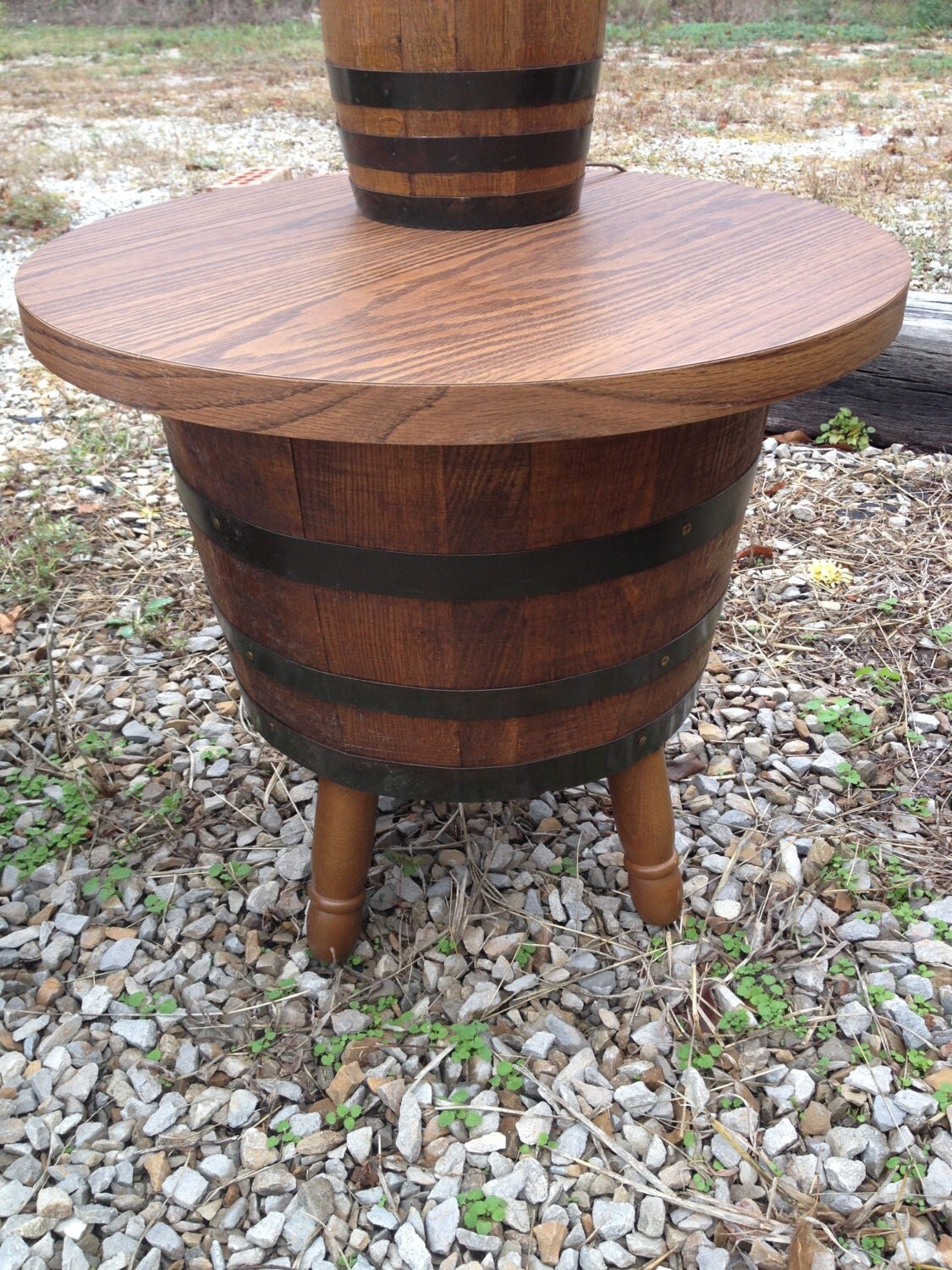 1960s Whiskey Barrel Side Table RETRO Man Cave – Haute Juice