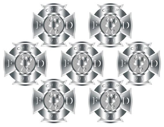 Items similar to DIGITAL DOWNLOAD Printable Fire Chief Badges on Etsy