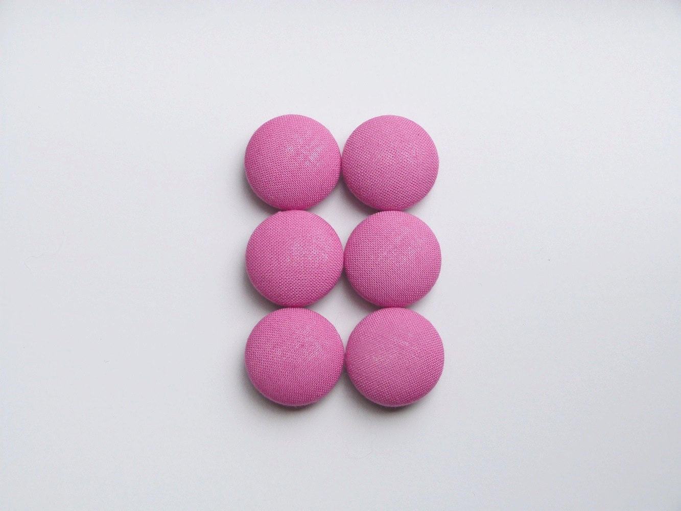 Bright Pink Magnets Set of 6 Modern by 9thCycleCraftworks on Etsy