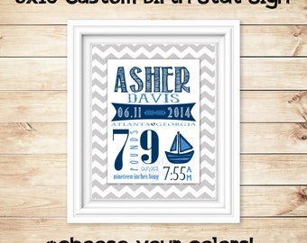 Popular items for birth stat sign on Etsy