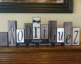 Popular items for family block letters on Etsy