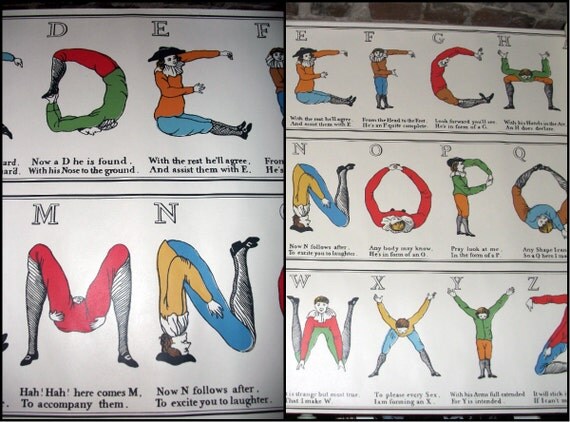 Vintage Art Printers Roll Rare Comical Hotch Potch Alphabet